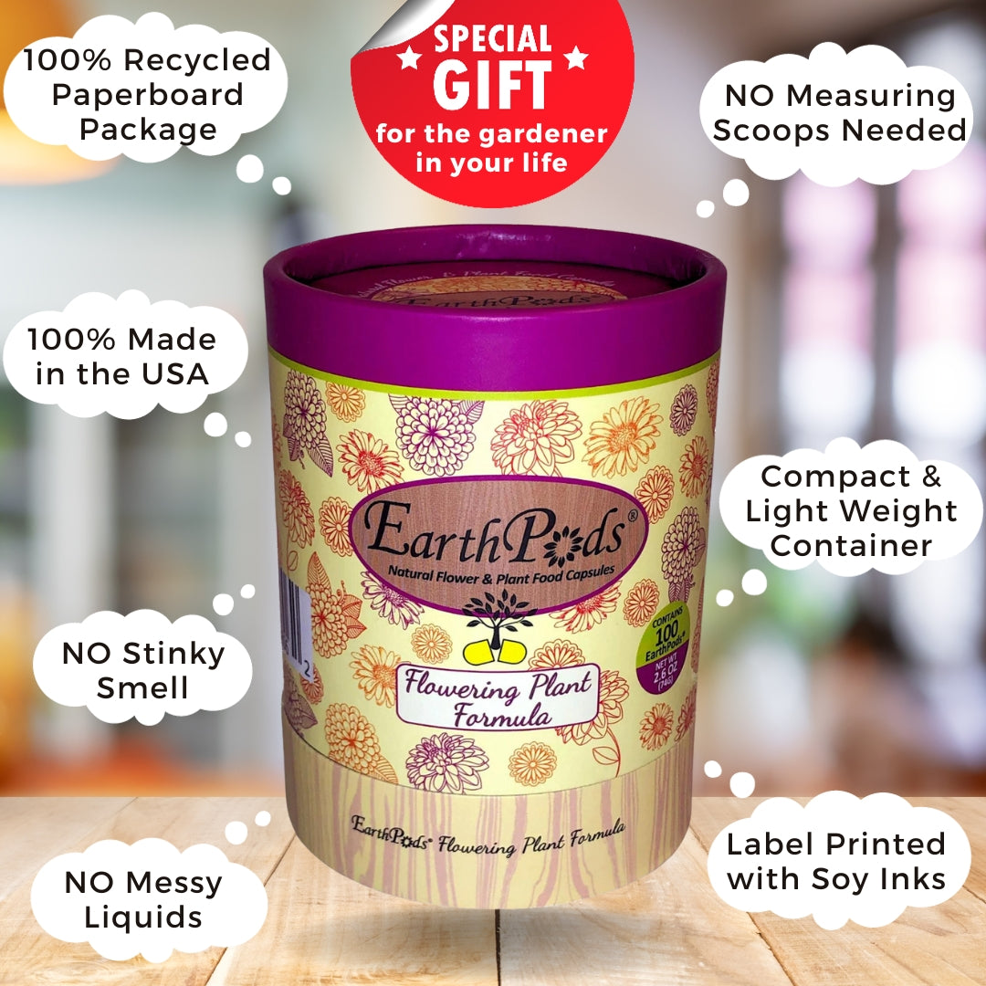 EarthPods® FLOWER BLOOM BOOSTER Organic Plant Food Capsules | Earthworm ...