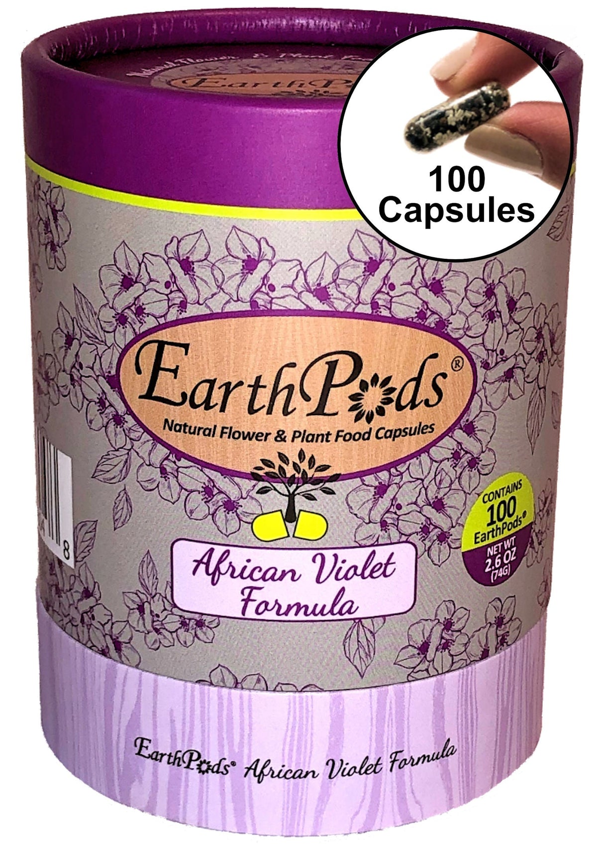 EarthPods® AFRICAN VIOLET Organic Plant Food Capsules | Earthworm ...