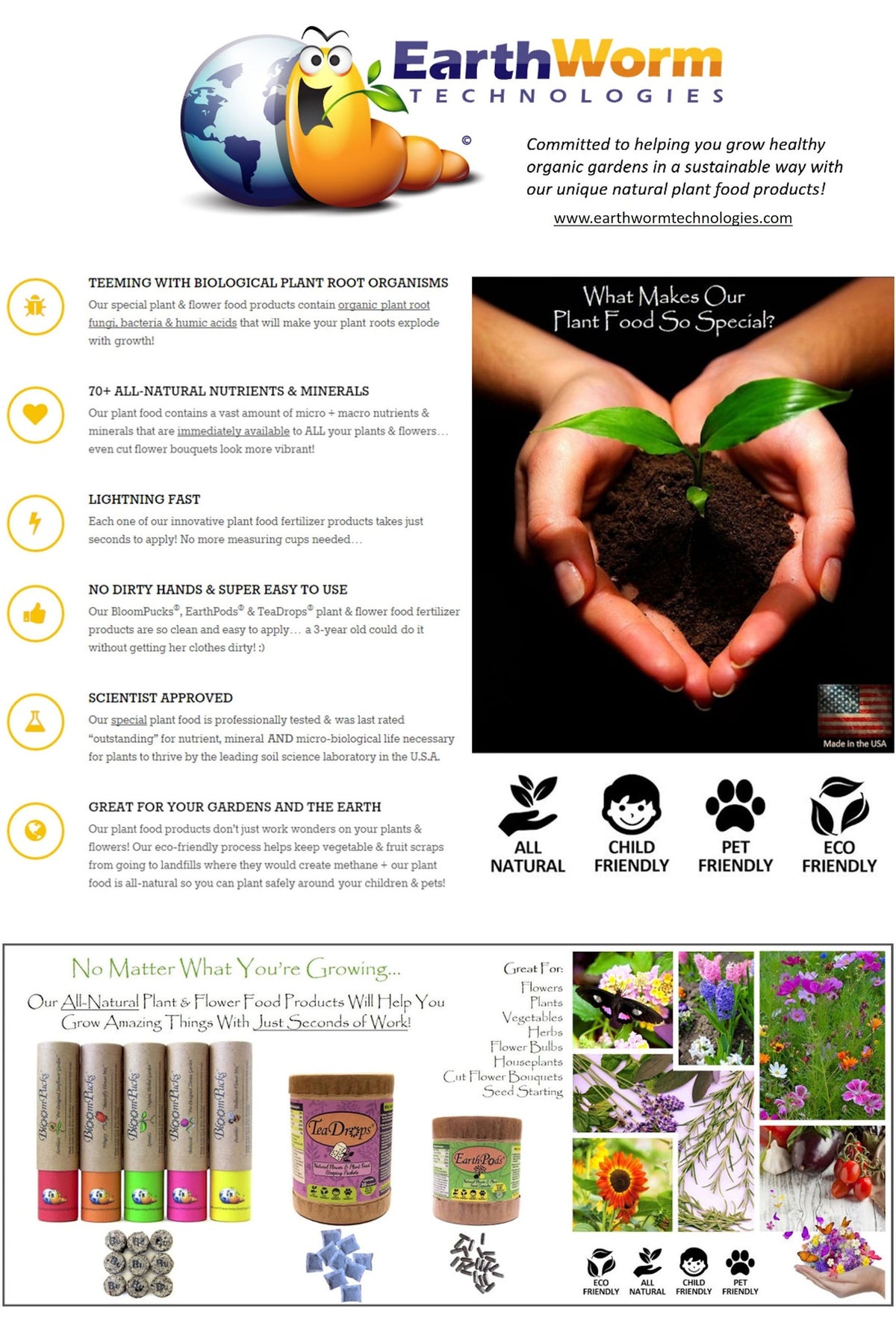 TeaDrops® SEEDLING + TRANSPLANT Organic Liquid Fertilizer | Earthworm ...