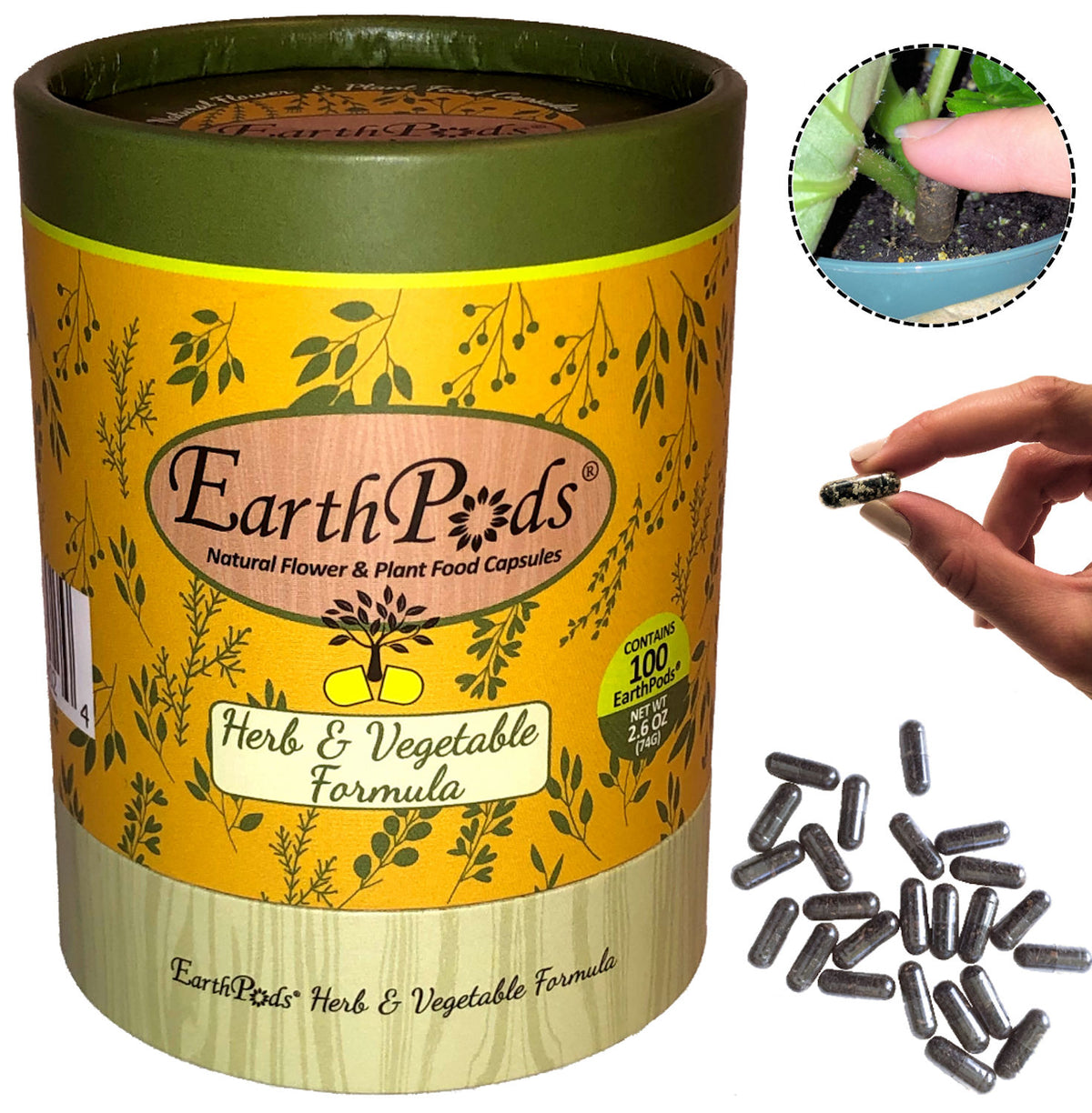 EarthPods® HERB Organic Plant Food Capsules | Earthworm Technologies ...